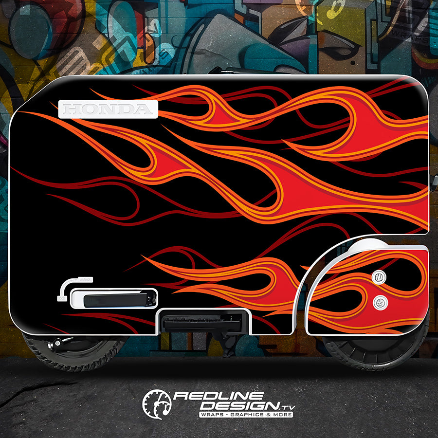 Flames Honda Motocompacto Decal Kit – Redline Design.tv