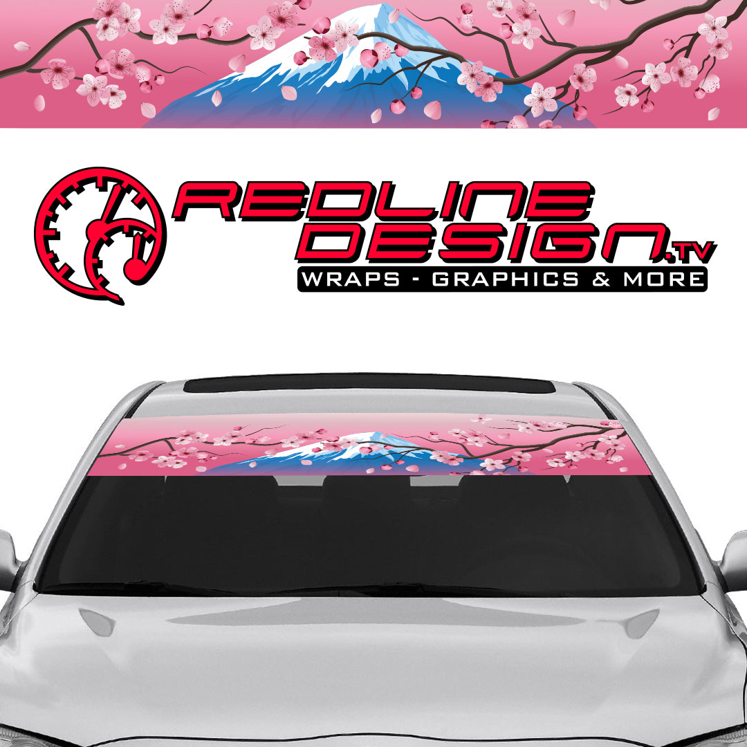 Pink Sakura Windshield Banner – Redline Design.tv