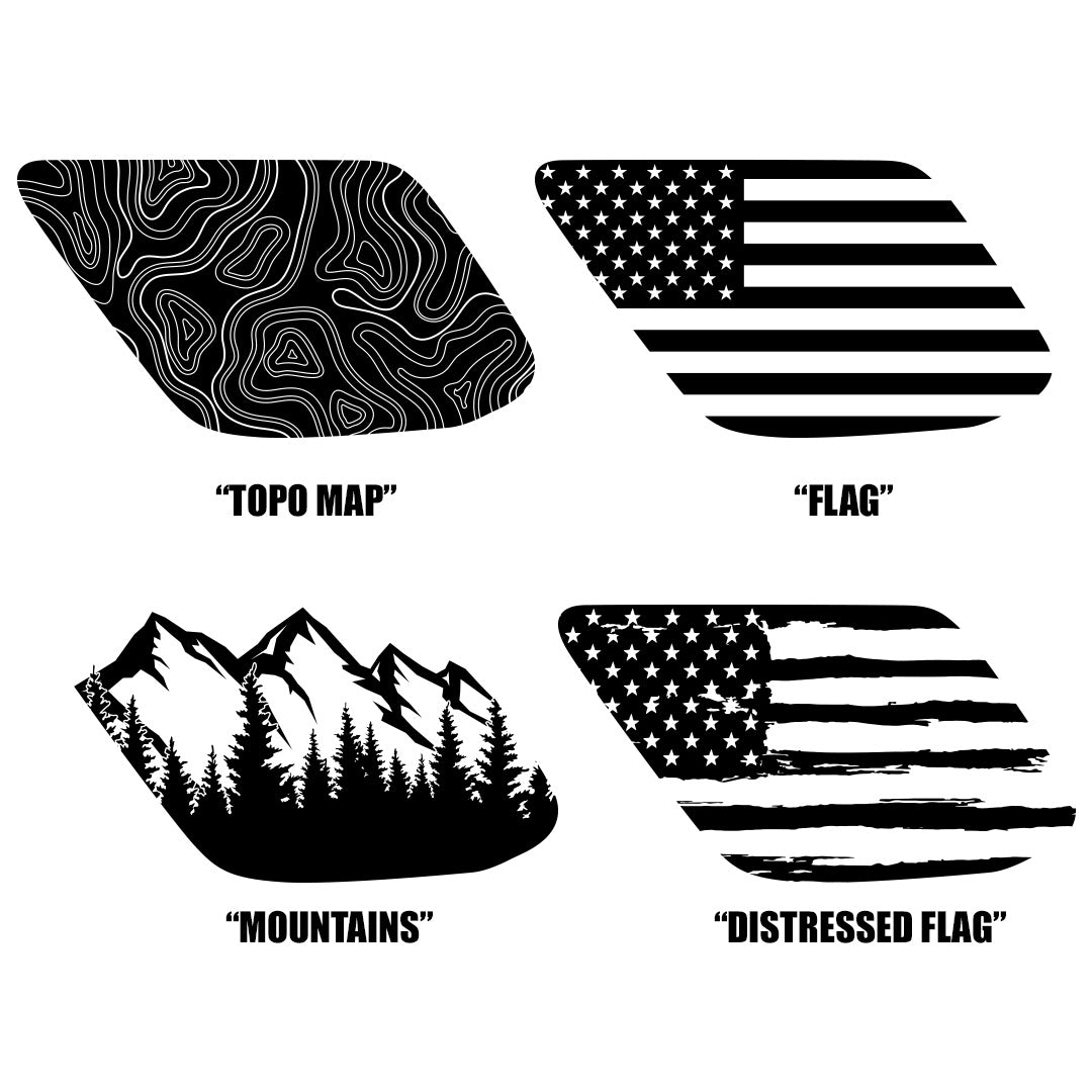 4Runner Rear Quarter Panel Window Decal Kit 5th Gen (2010-2024 ...