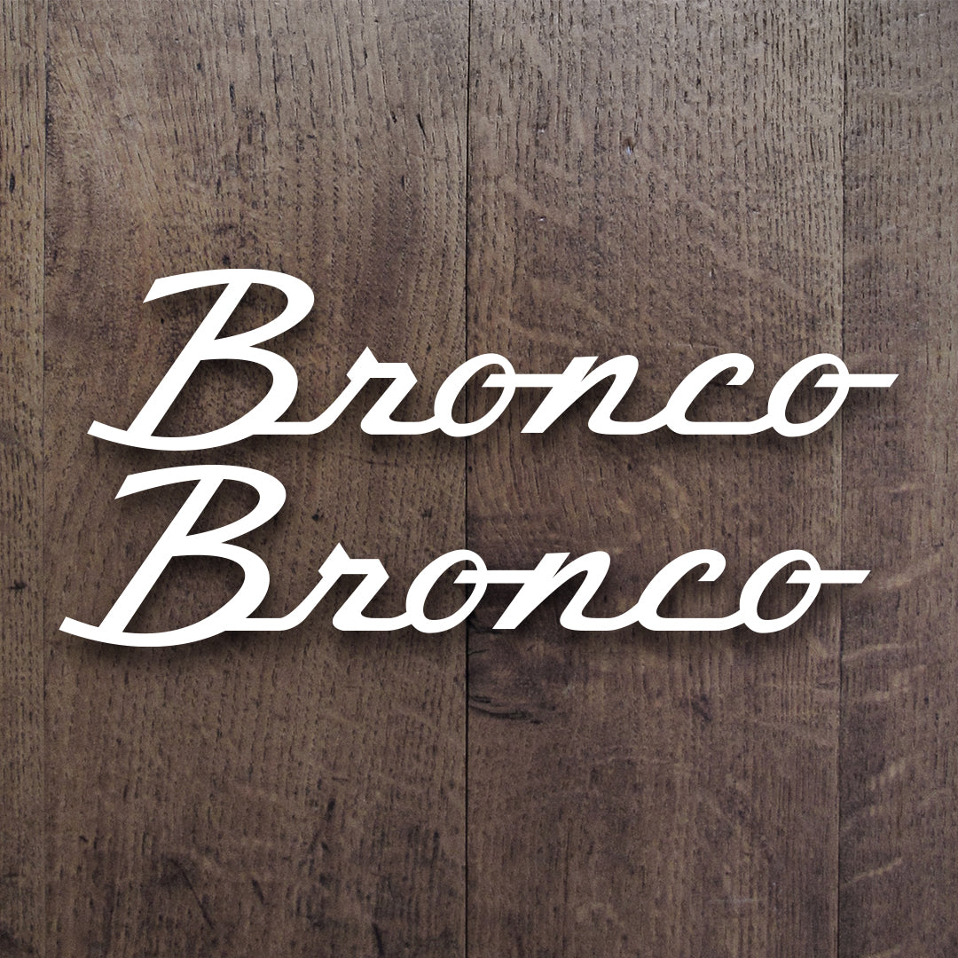 Bronco Heritage Logo Decal Set – Redline Design.tv