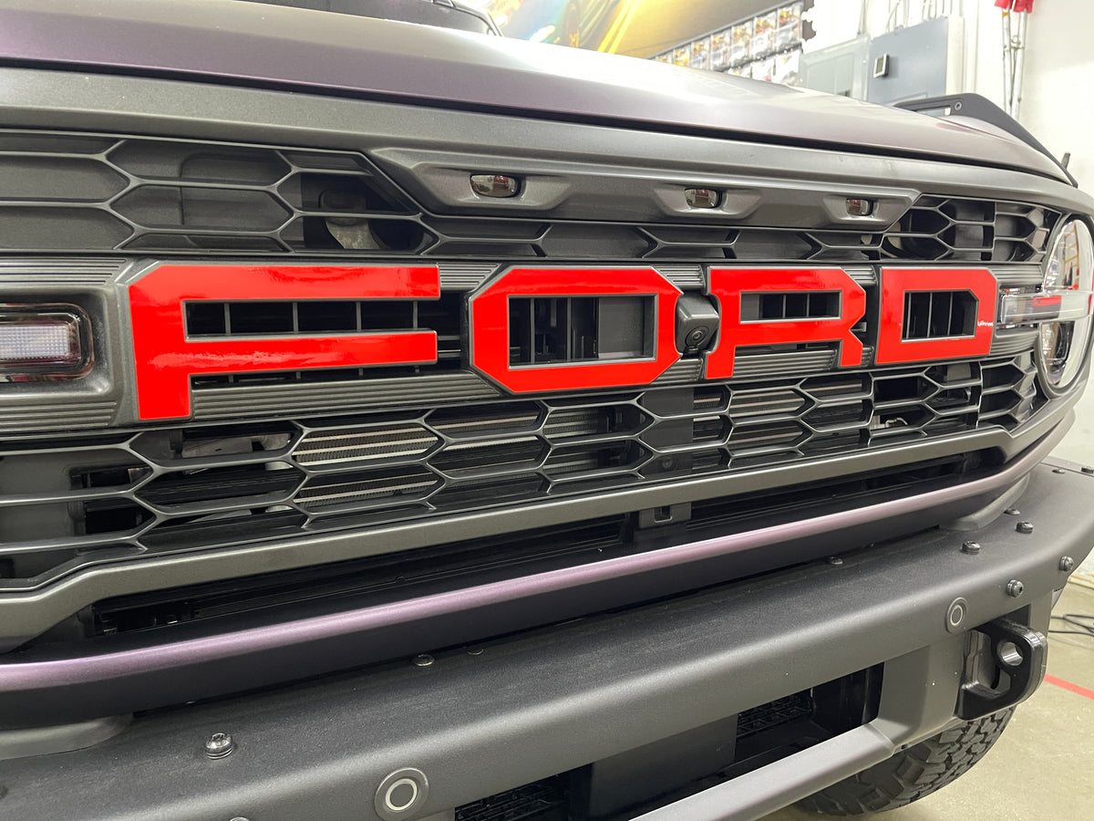 Bronco Raptor Grill Letter Decals – Redline Design.tv