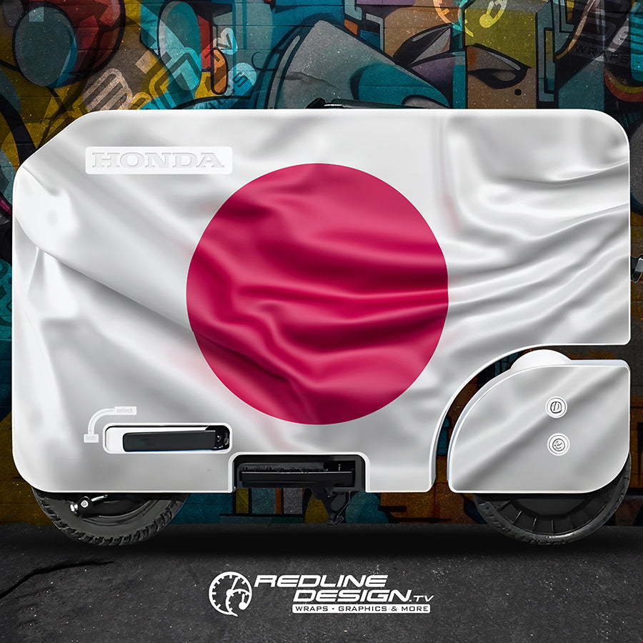 Japanese Flag Honda Motocompacto Decal Kit – Redline Design.tv