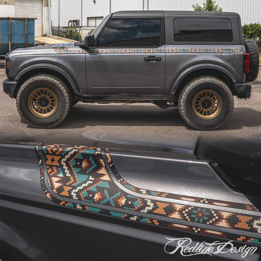 Ford Bronco Retro Blanket Pattern Side/Hood Graphics Kit – Redline ...