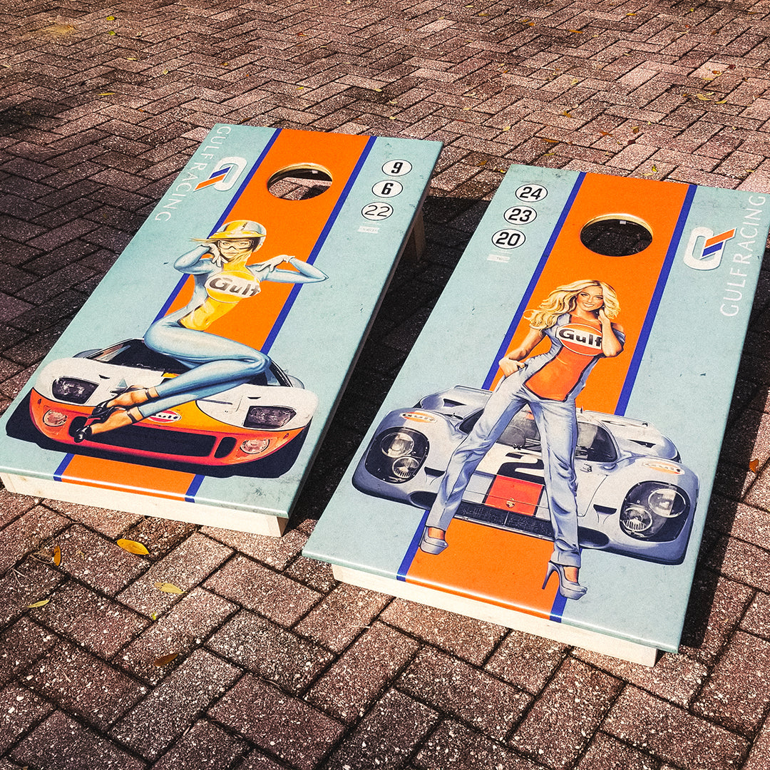 Gulf Cornhole Board Decals – Redline Design.tv