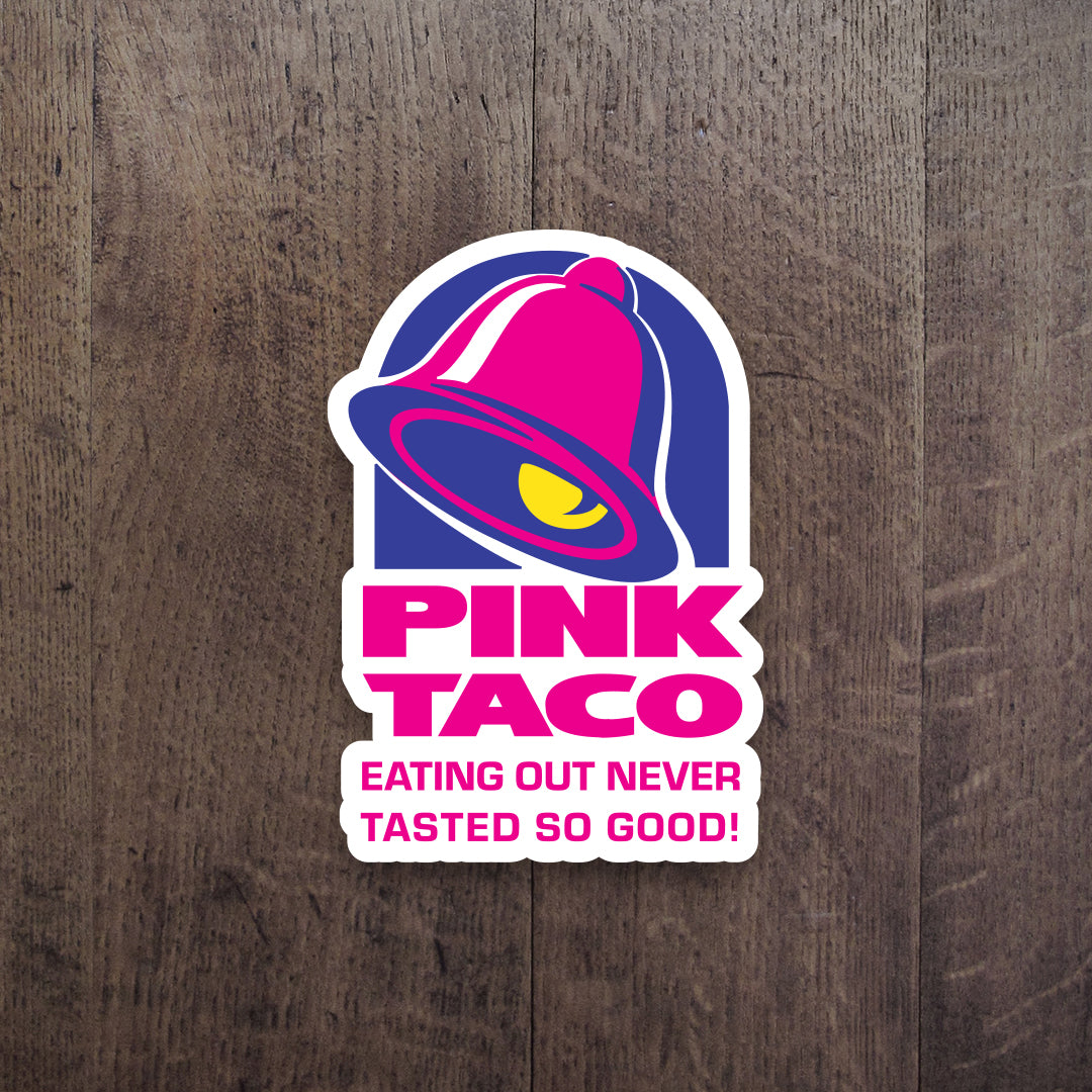 Pink Taco Logo Pink Taco Pink Taco Sticker | TeePublic