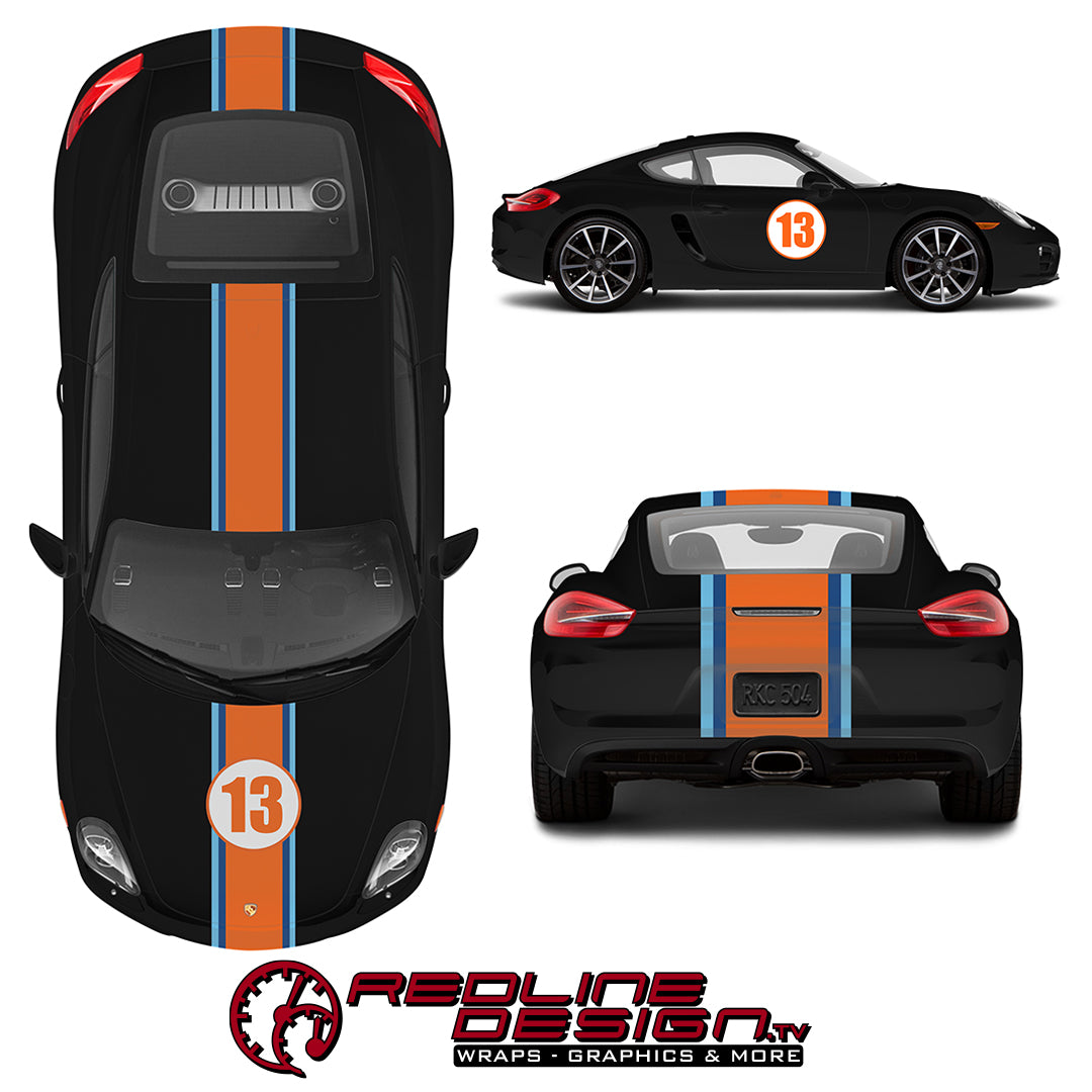 Gulf Racing Stripe Livery – Redline Design.tv