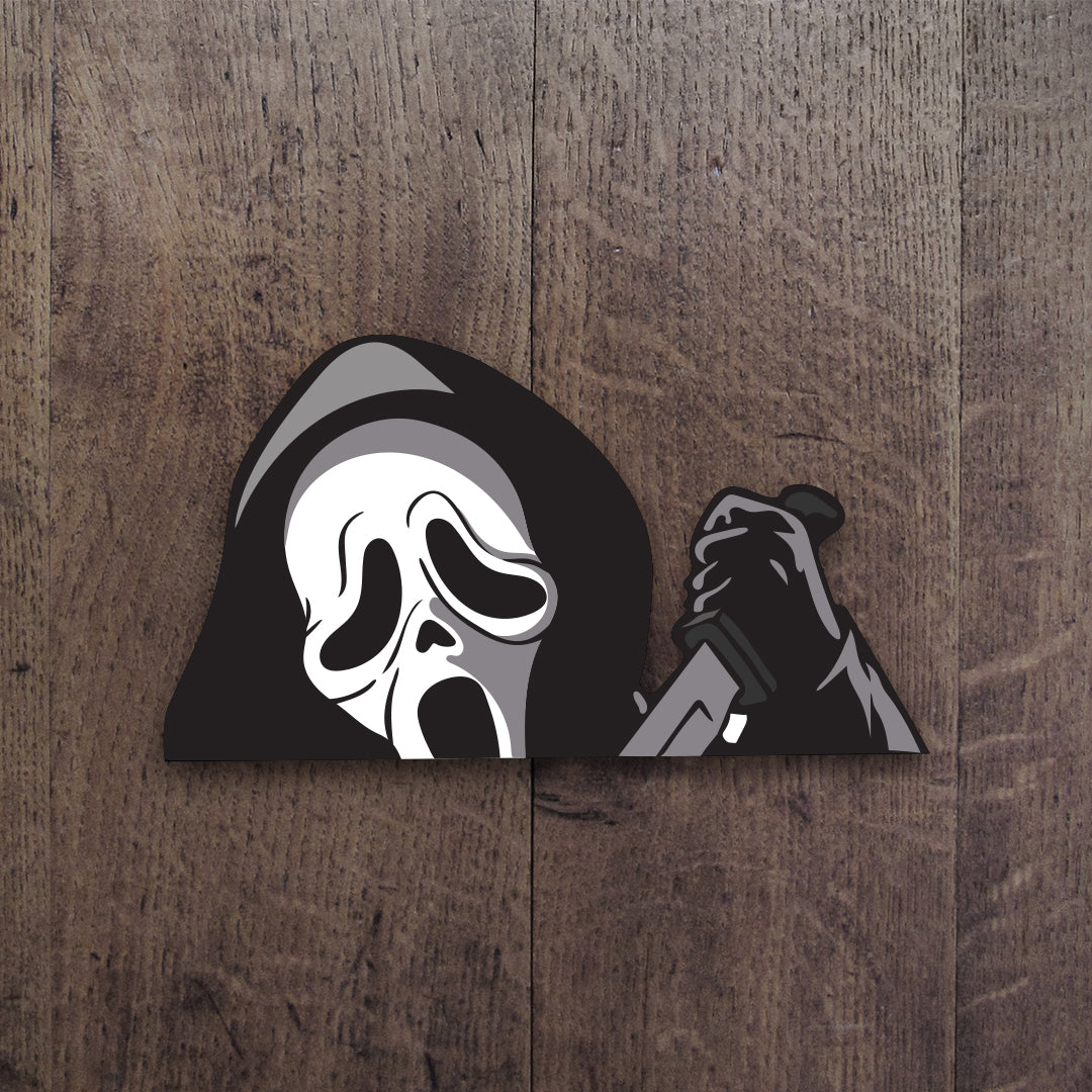 Ghostface Peeker Decal – Redline Design.tv